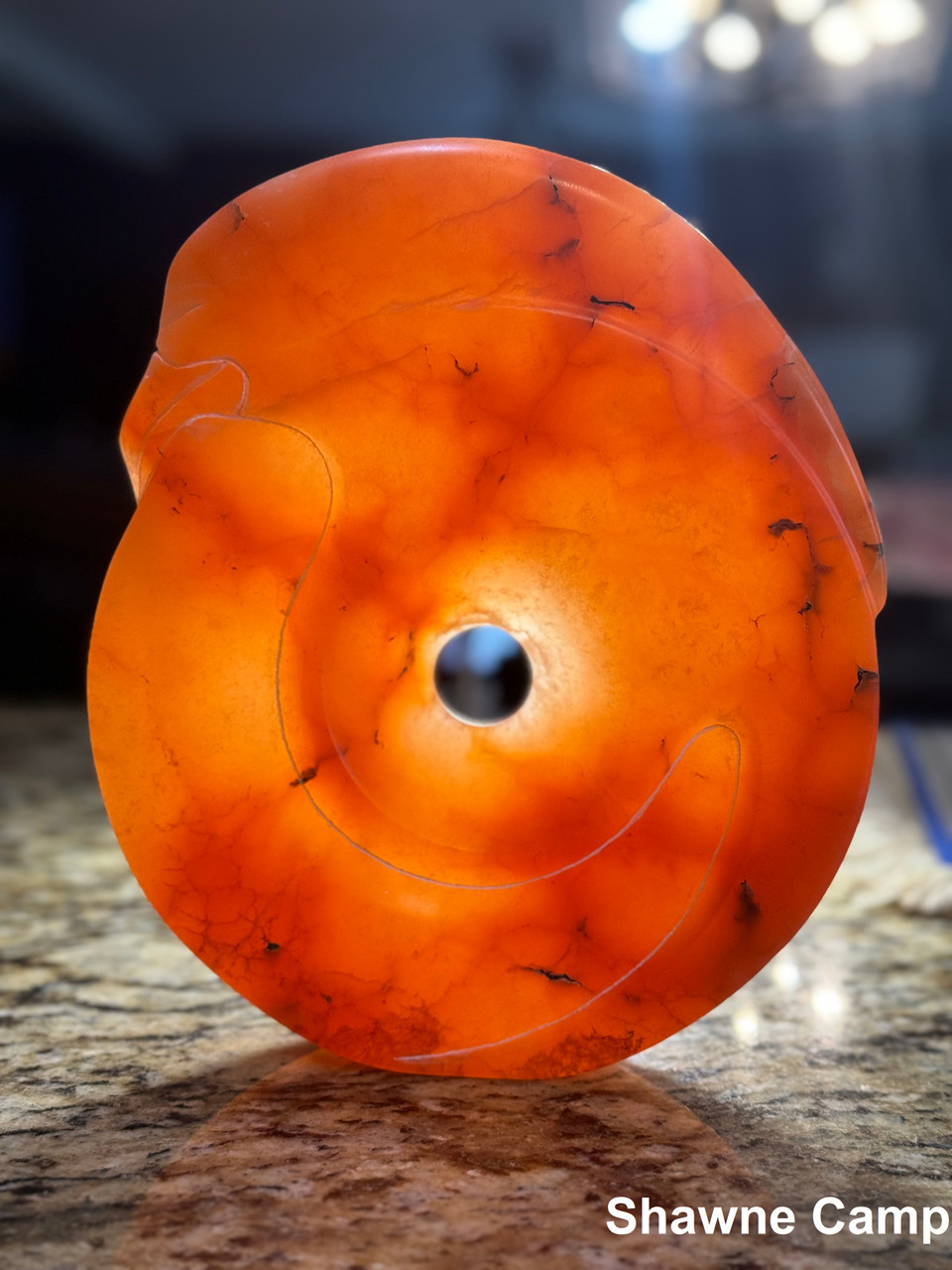 500A-3 #3 Translucent Orange With Shale