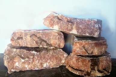 BULK Translucent Orange with shale Alabaster #3 (2"-3" Thick)