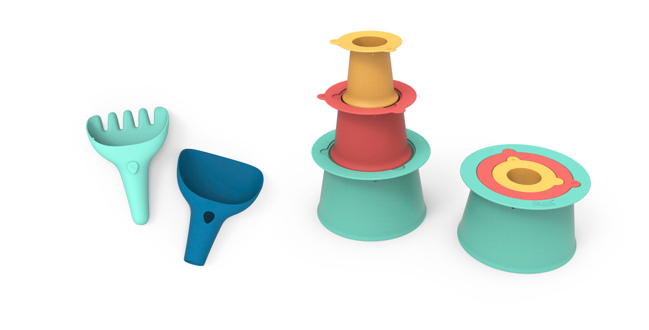 Quut - Beach Set Mini Ballo (1 Mini Ballo + 1 Cuppi + 1 Heart Shaper ...
