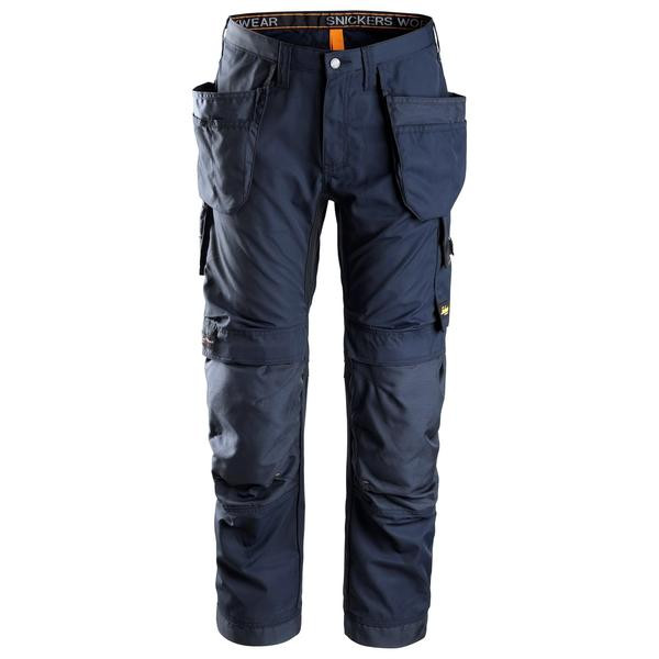 SNICKERS Trousers | 6201 Allround Work Navy Blue Trousers with Kneepad ...