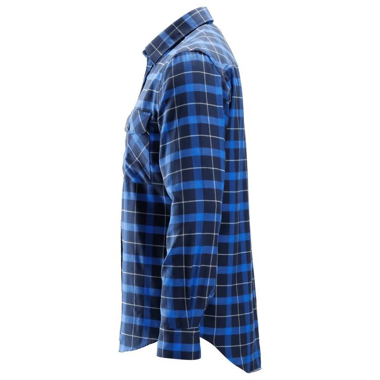 SNICKERS Shirt | 8516 Blue / Black Ruffwork Shirt with Flannel