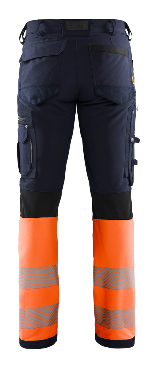 BLAKLADER Trousers Navy Blue Trousers with Kneepad Pockets