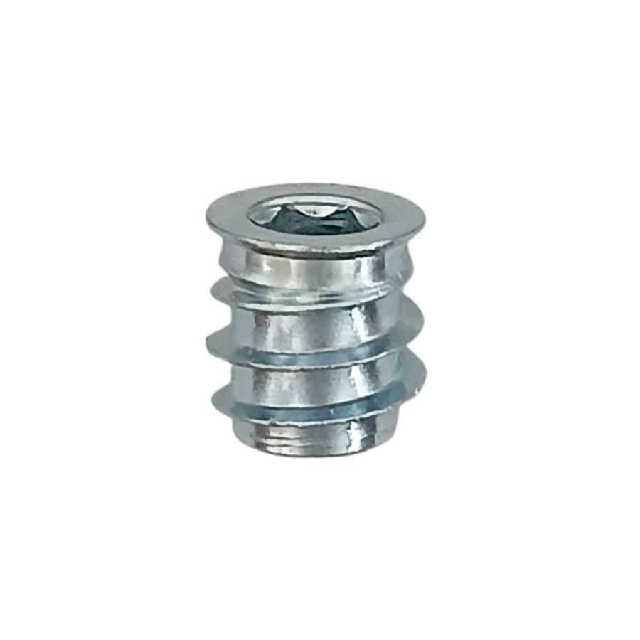 RAMPA SKD30 M4 Nut Inserts with Collar in Silver Zinc