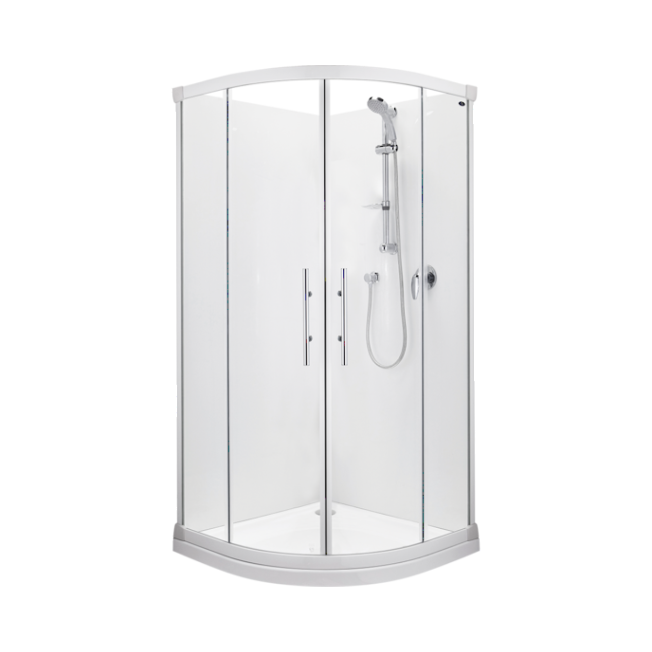 Sapphire Round Sliding Shower 1000x1000