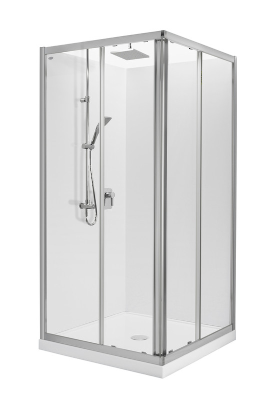 Valencia Elite Square Corner Sliding Shower 1000 x 1000mm