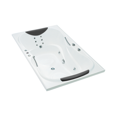 Evora Hydrotherapy Massage Rectangular Spa Bath 2 Person