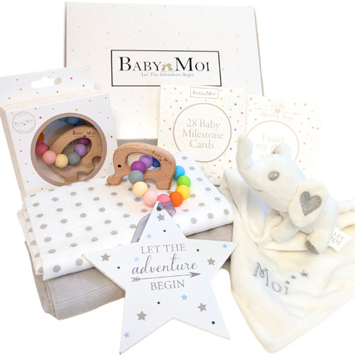 Welcome Baby Gift Hamper set Elephant - Nappy Cake Shop
