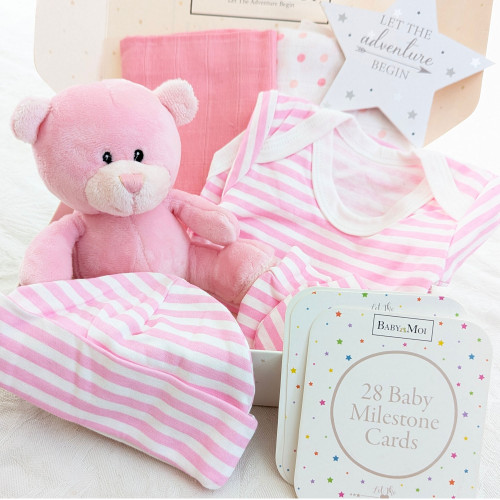 Newborn Baby Girl Gift Set Pink - Nappy Cake Shop