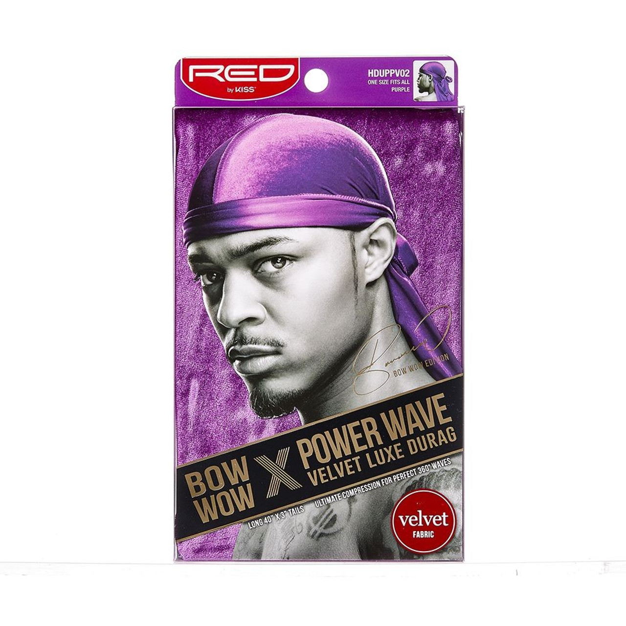 Red By Kiss Bow Wow X Power Wave Velvet Luxe Durag