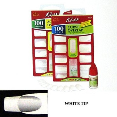 Kiss 100 White Tip Nail Kit - MyBeautyMart.com