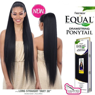 Freetress Equal Drawstring Ponytail Long Straight Yaky 38 ...