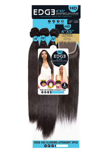 Femi EDGE HD 4"X5" Closure + Straight 3pcs - MyBeautyMart.com