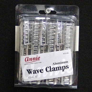 Annie 4" Aluminum Wave Clamps - MyBeautyMart.com