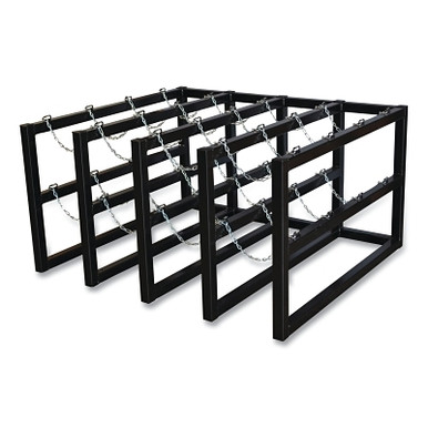 Justrite Gas Cylinder Barricade Rack, 4 ft W x 4 ft Deep, 16 Cylinder ...