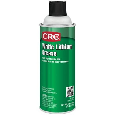 CRC White Lithium Grease, 16 oz Aerosol Can, 10 wt oz, NLGI Grade 2 (12 ...