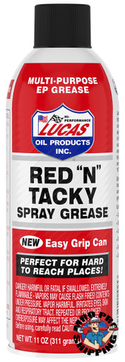 Lucas Oil Red N Tacky Spray Grease, 11 fl oz. (12 BTL / CS)