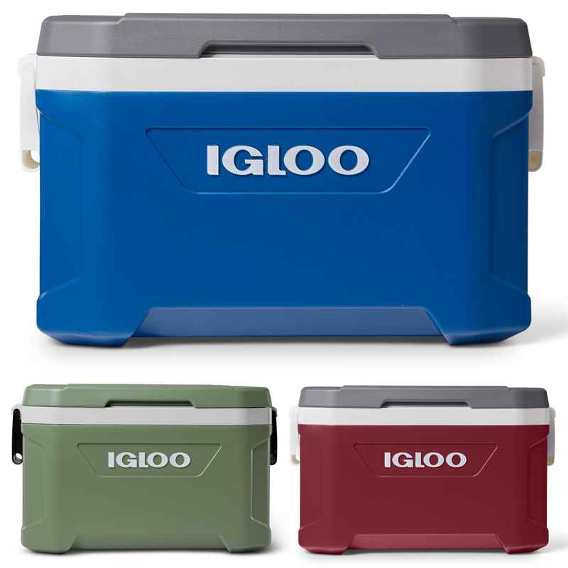 Igloo cool boxes for camping picnics fishing and a party