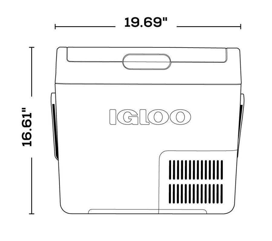 Igloo ICF18 Mains and 12 or 24 Volt Electric Cool Box Portable Compressor Fridge Freezer