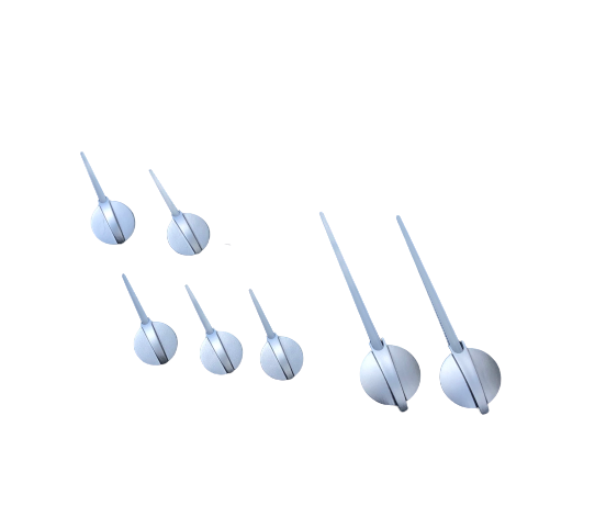 SET OF 7 2003 - 2006 GM Truck Full Size Silver Needle Base White Needle ...