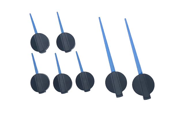 SET OF 7 GM TRUCK Full Size Blue Pointer Needles Black Base