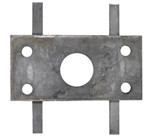 Lally Column Plate - Center Hole with Straps
