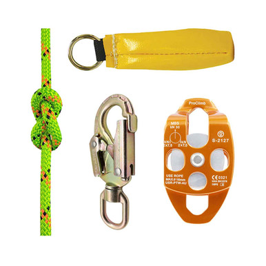Lime, Orange Static Pro Rope And LINE Kit With Steel Snaphooks And ...