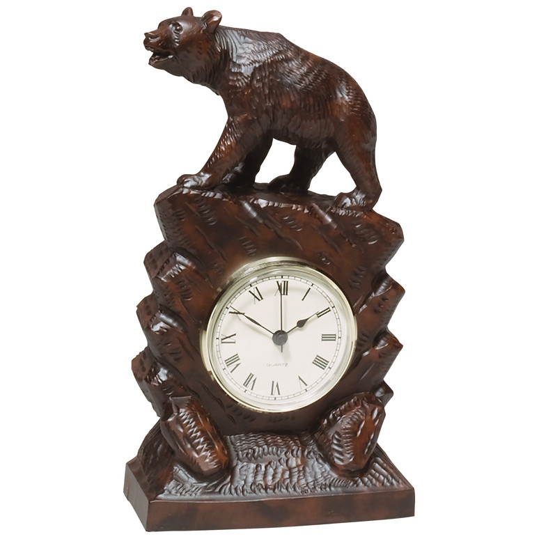 Tall Bear Clock | Black Forest Decor