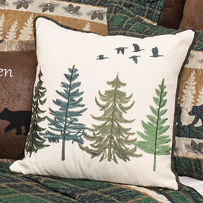 Pine Tree Plush Accent Pillow | Black Forest Decor