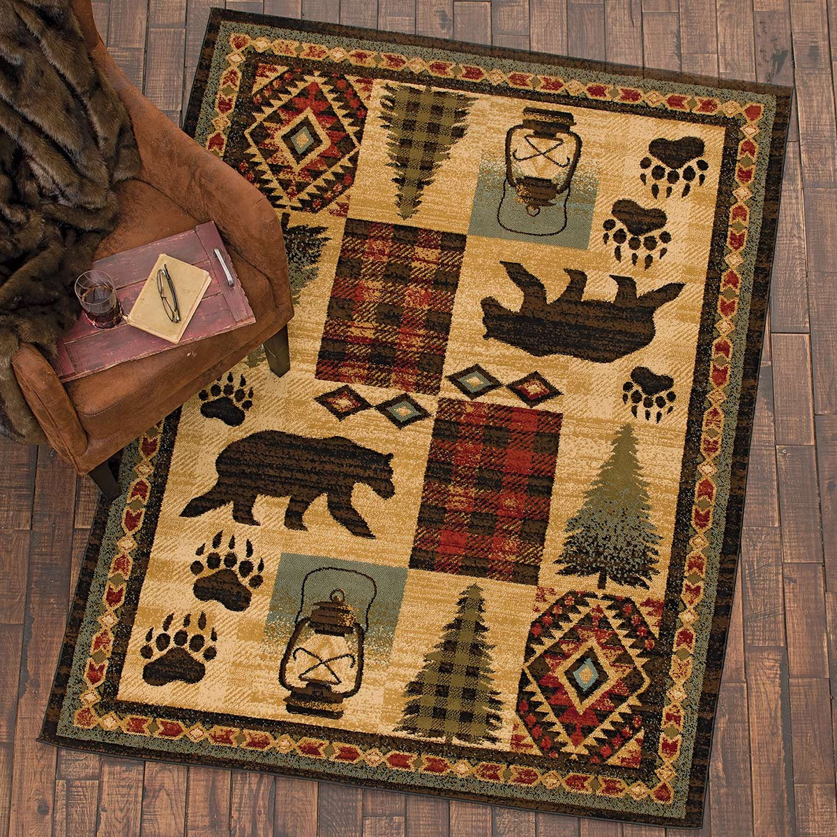 Cabin Home Rug - 5 x 7 | Black Forest Decor