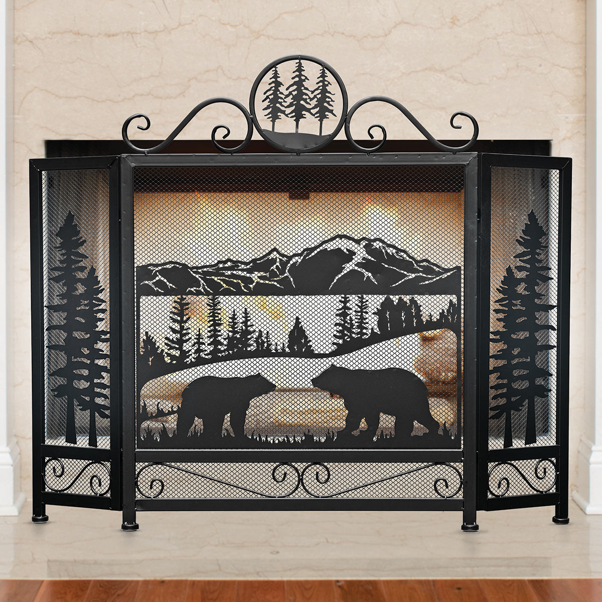 Rustic Fireplace Screens & Fireplace Tools | Black Forest Décor