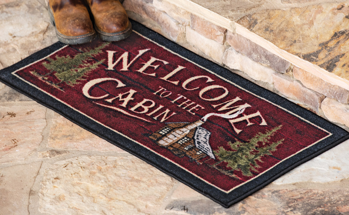 Cabin Welcome Accent Rug | Black Forest Decor