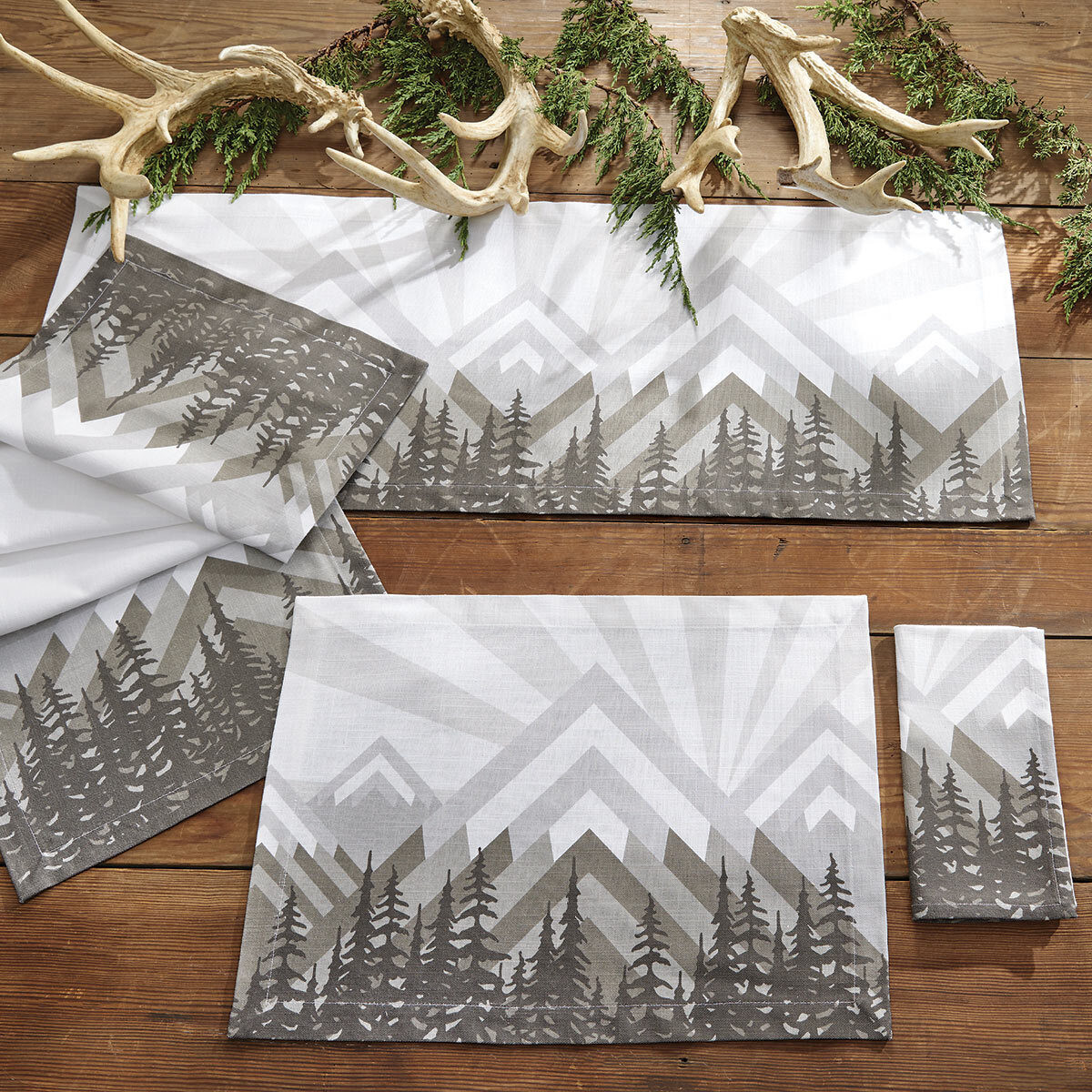 Mountain Ridge Table Linens | Black Forest Decor