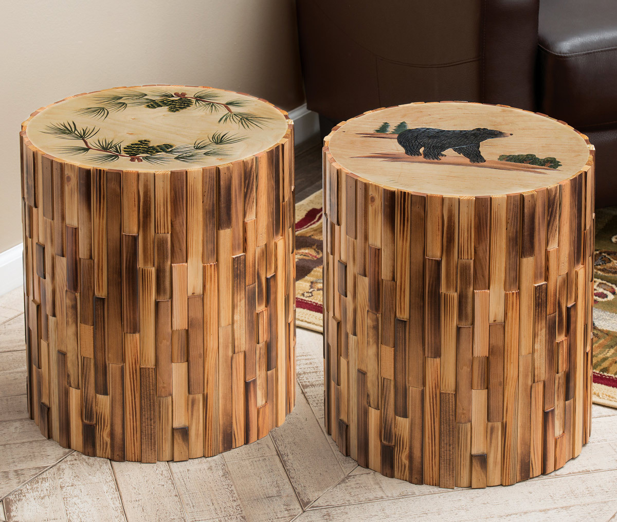 Round Wood Tables | Black Forest Decor