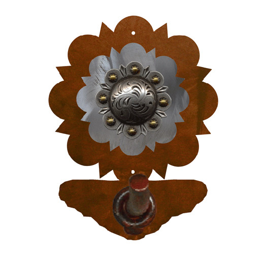 Round Old Silver Berry Metal Bath Hardware | Black Forest Decor