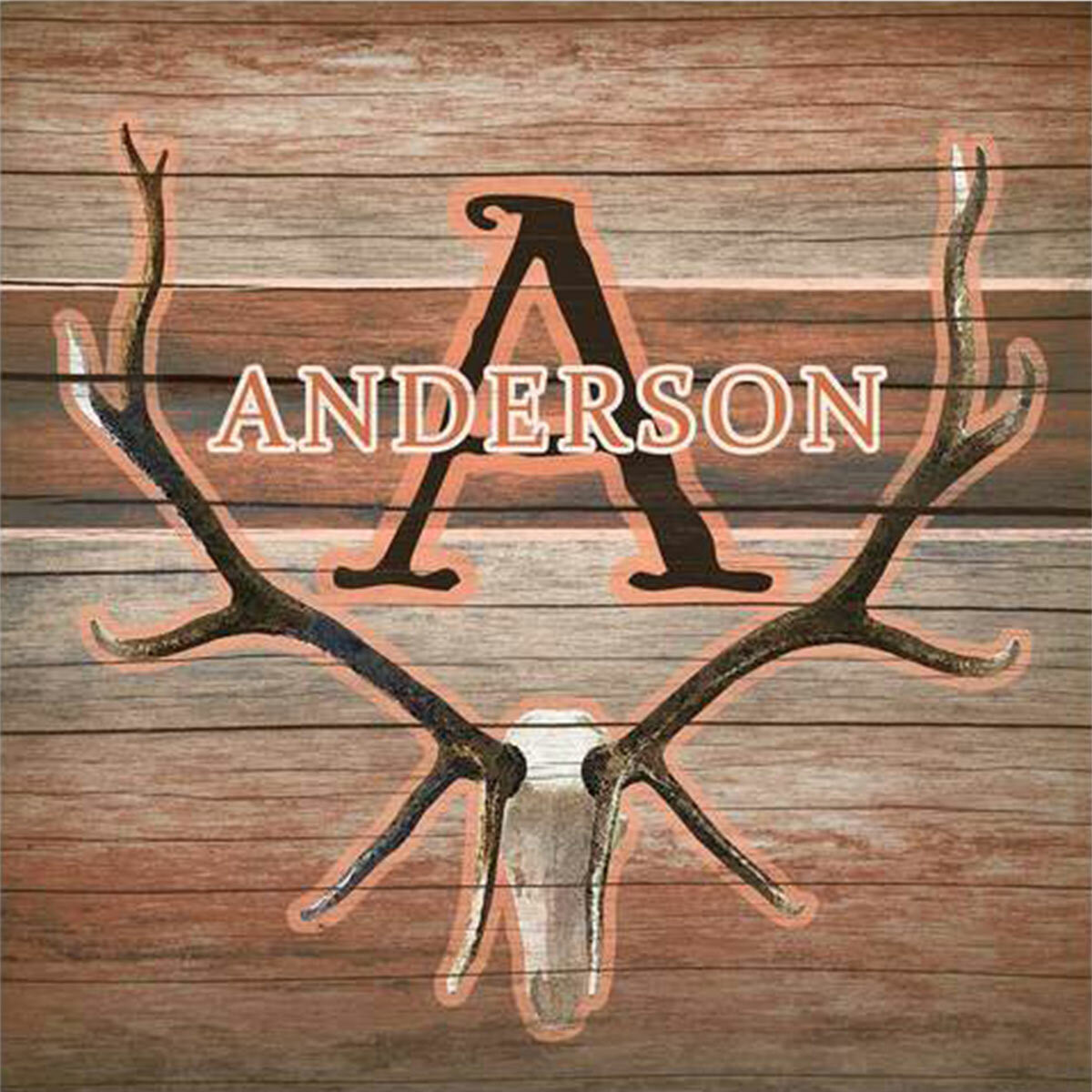 Rustic Monogram Personalized Wall Art | Black Forest Decor