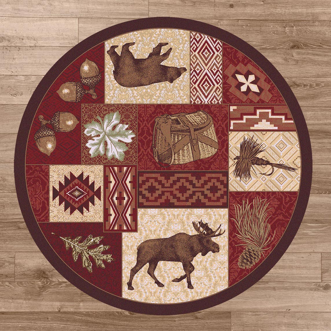 Lakeside Lodge Rug - 8 Ft. Round | Black Forest Decor