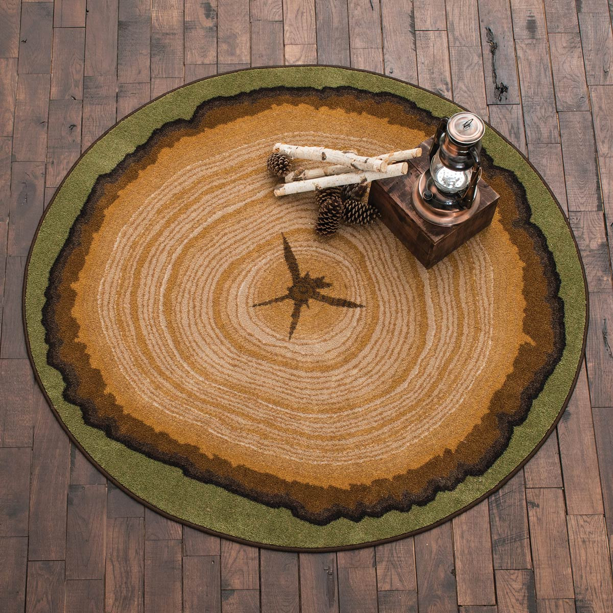 Tree Stump Round Rug | Black Forest Decor