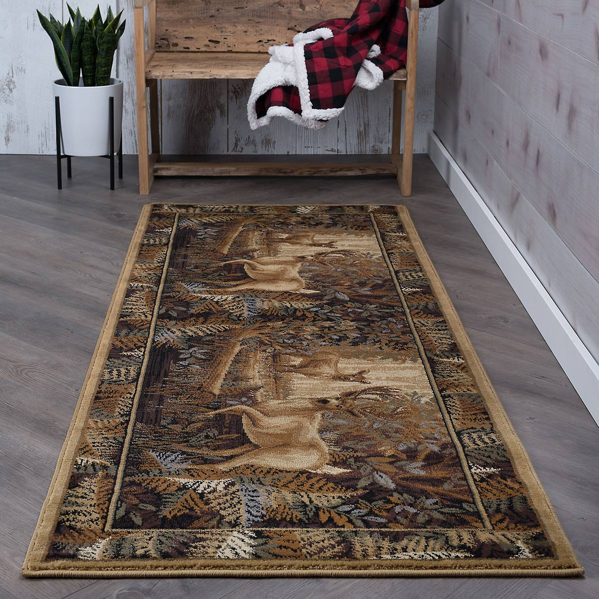 Woodland Deer Rug - 3 x 7|Black Forest Décor | Black Forest Decor