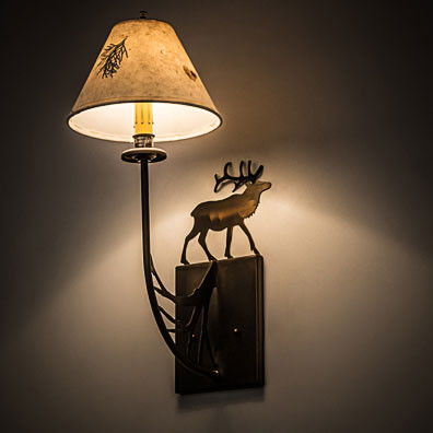 Dappled Elk Wall Sconce | Black Forest Decor
