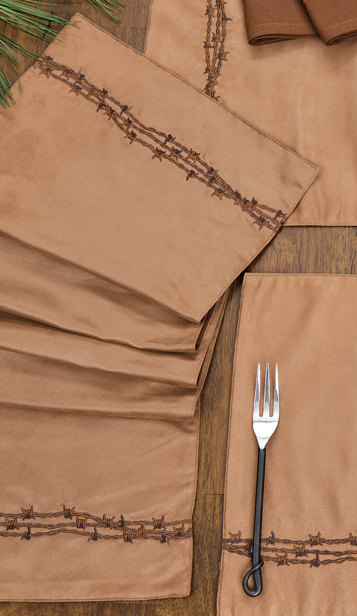 Cowboy Barbed Wire Table Runner - 54 Inch | Black Forest Decor
