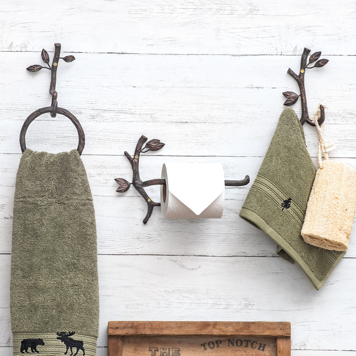 Rustic Towel Bars and Lodge Bathroom Accessories | Black Forest Décor