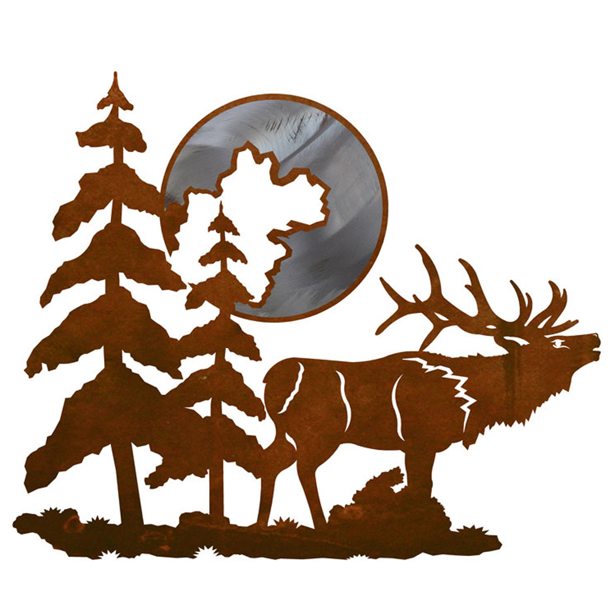 Moonlight Elk Wall Art | Black Forest Decor