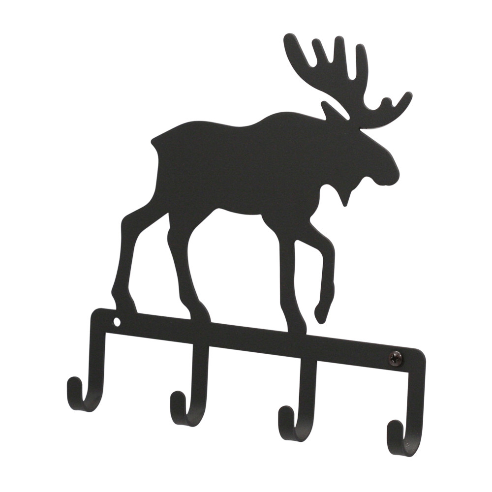 Wrought Iron Moose Key Rack | Black Forest Decor