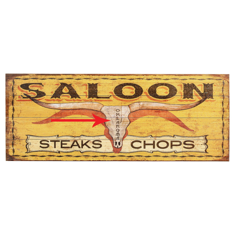 Red Saloon Personalized Sign | Black Forest Decor