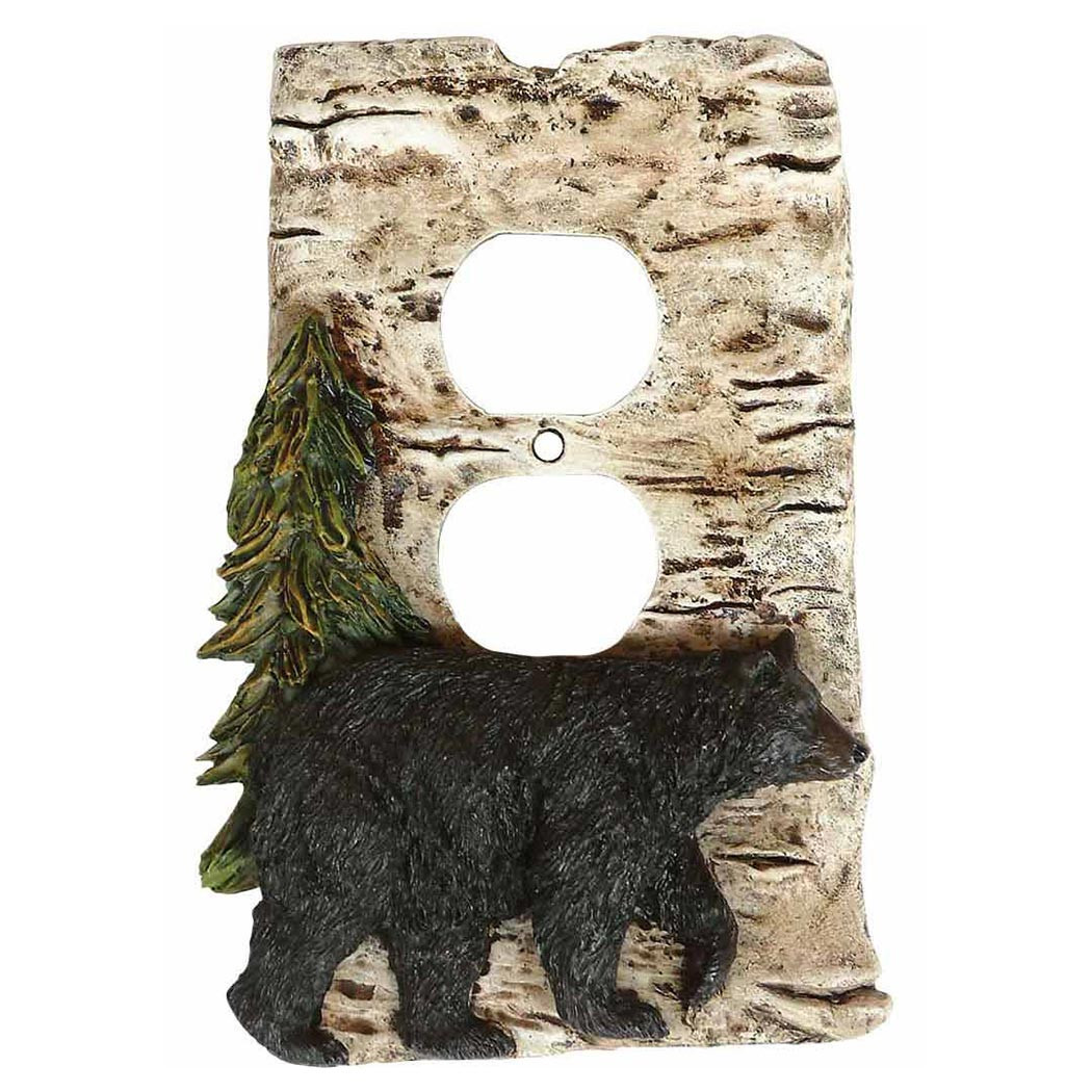 Rustic Outlet Covers: Bear and Birch Outlet Cover | Black Forest Decor