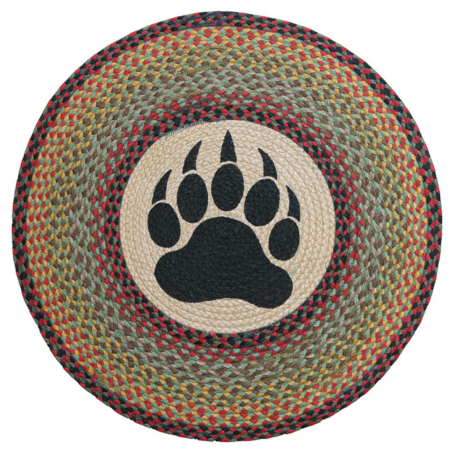 Round Bear Paw Rug | Black Forest Decor