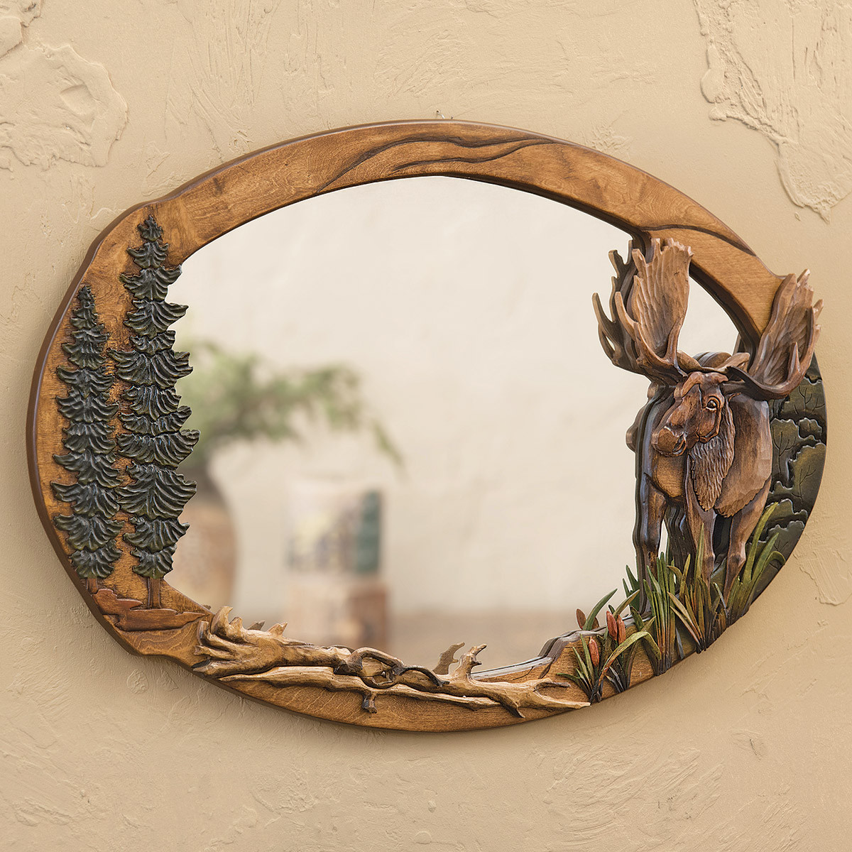 Rustic Mirrors with Wildlife Designs | Black Forest Décor