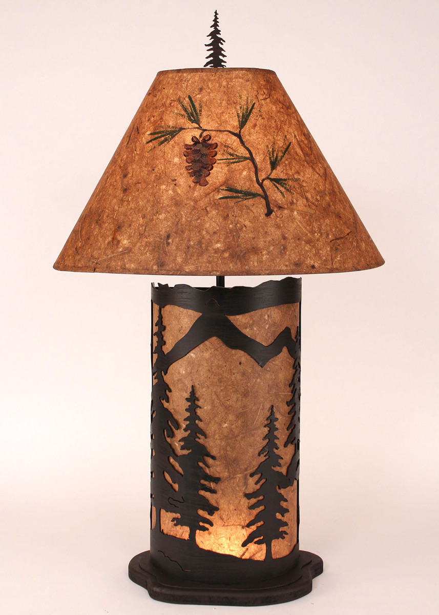 Campfire Table Lamp with NightLight | Black Forest Decor