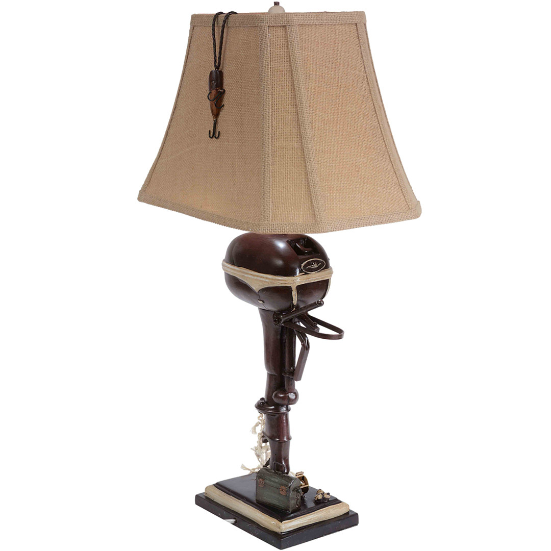 Vintage Boat Motor Lamp | Black Forest Decor