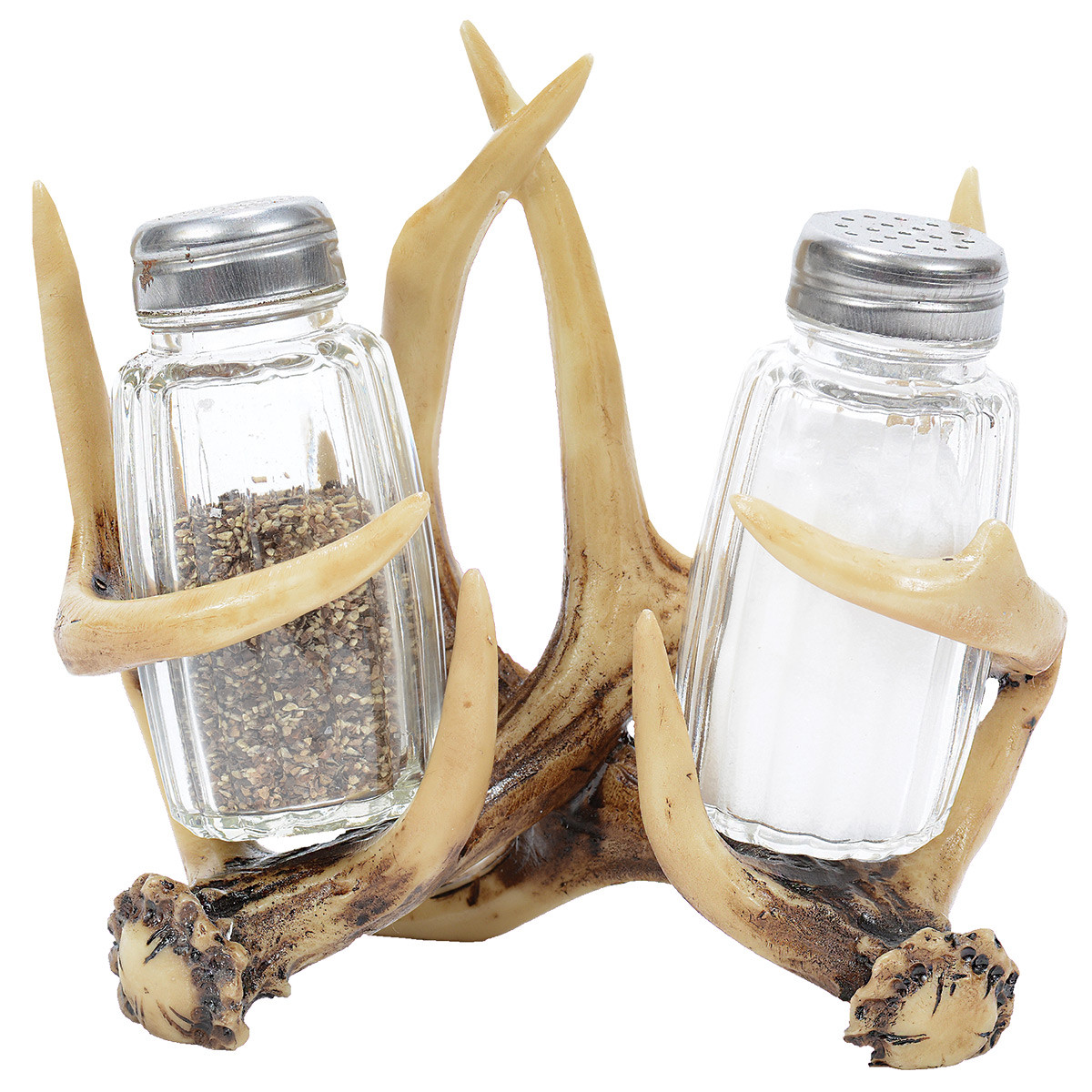 Antler Rack Salt & Pepper Shaker Set | Black Forest Decor